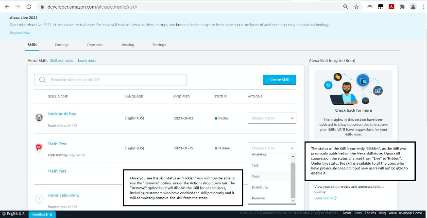 Delete, Remove, or Hide Your Alexa Skills