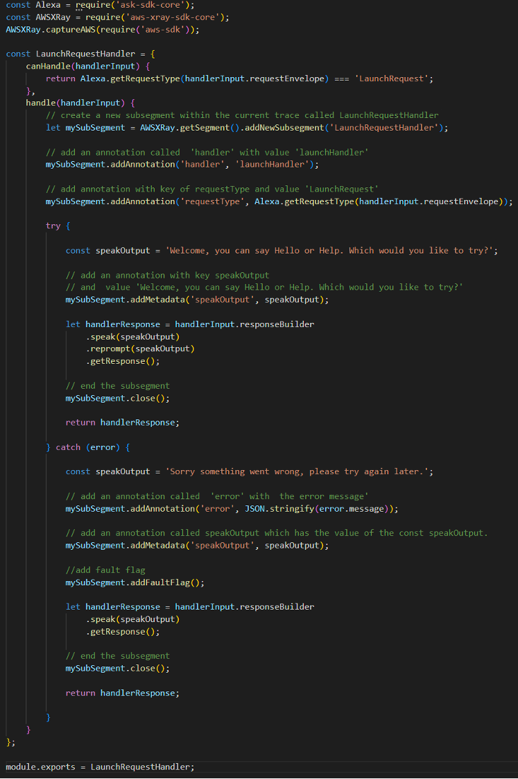 Getting started with Alexa: Using AWS X-Ray to debug, monitor and scale your Alexa Custom Skill
